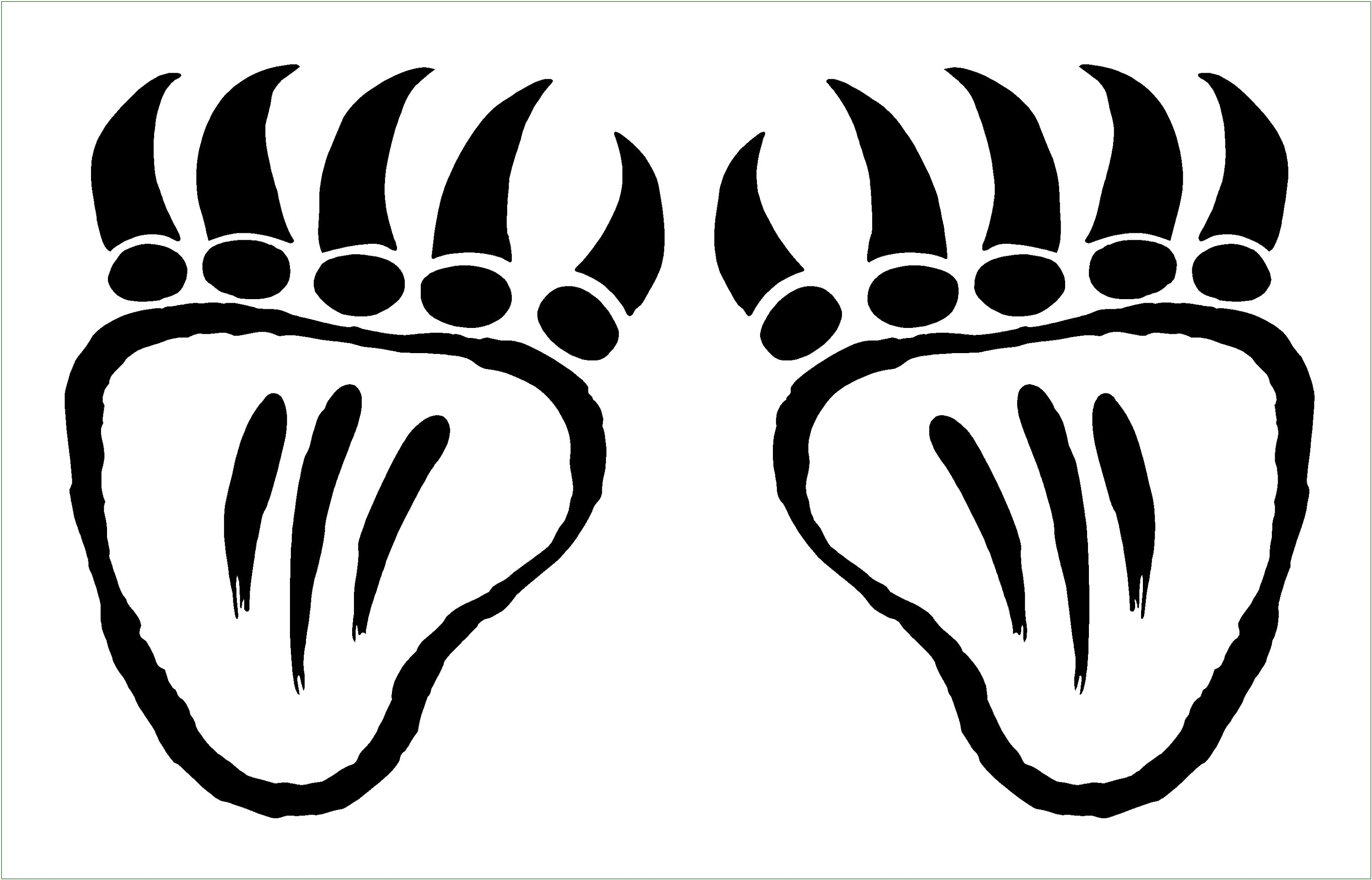 Bear Paw Decals Set of Two Vinyl Native American Mirrored - Etsy