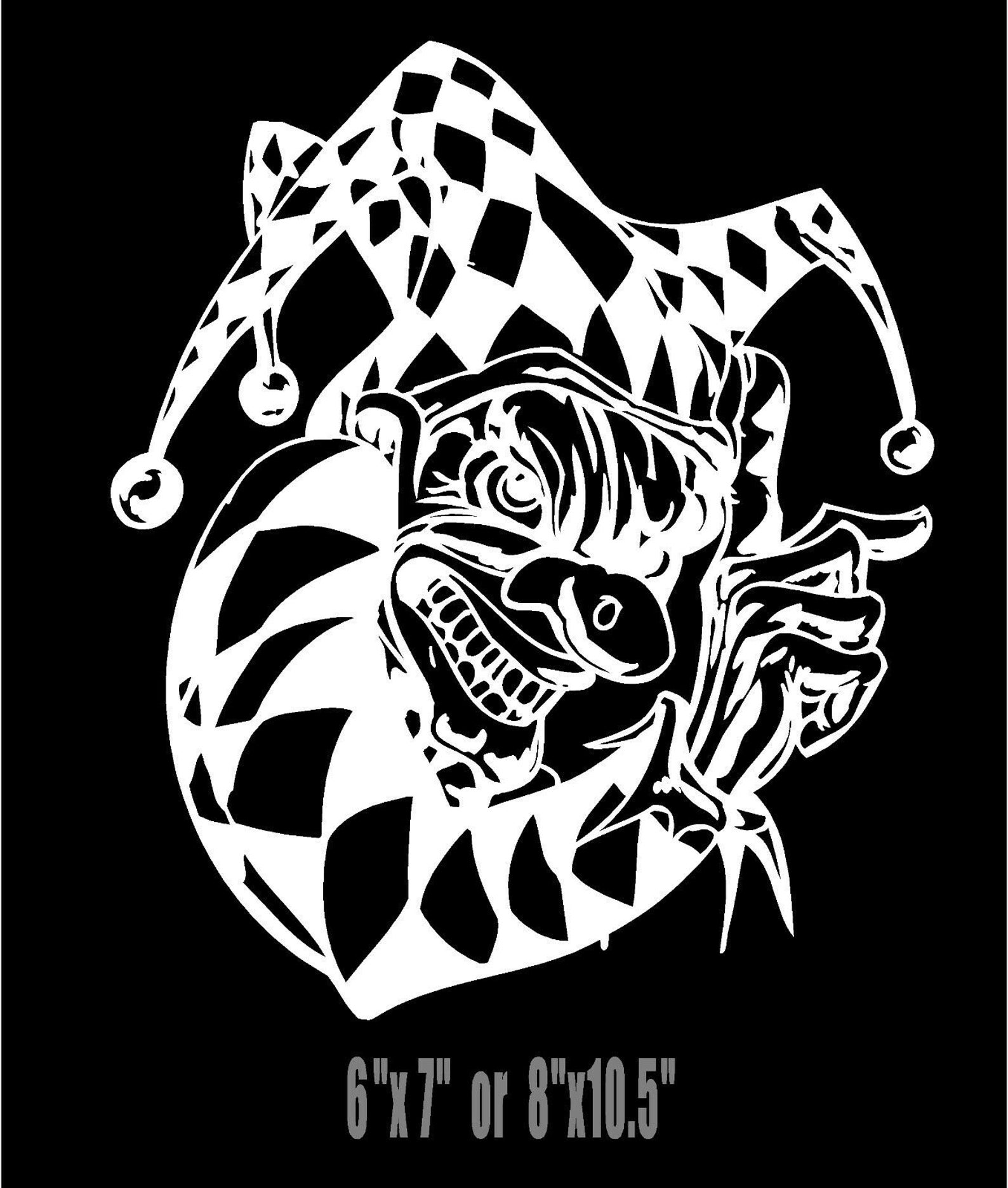 Evil Joker Clown Jester Decal Vinyl Contour Cut Sticker - Etsy