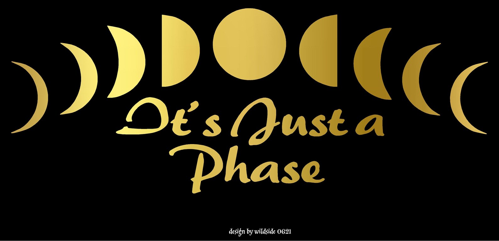 Moon Decal It's Just A Phase Phases Contour Cut Vinyl | Etsy