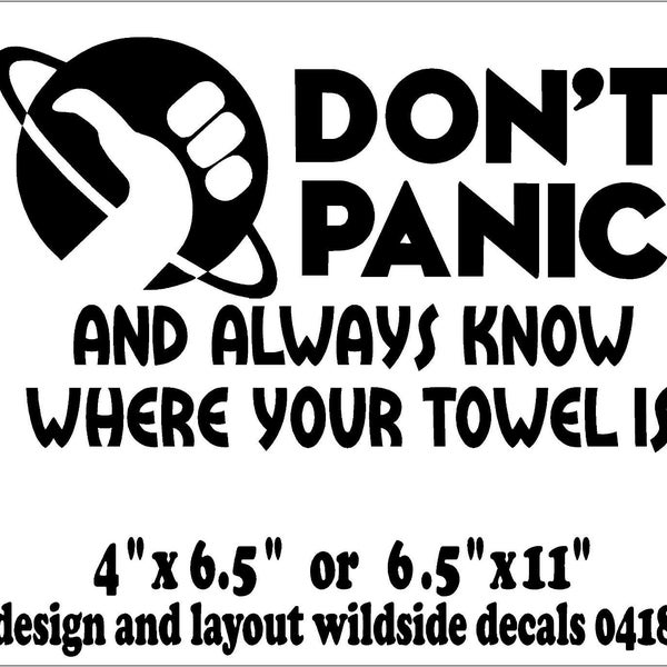 Hitchhikers Guide to Galaxy Car Decal - Etsy