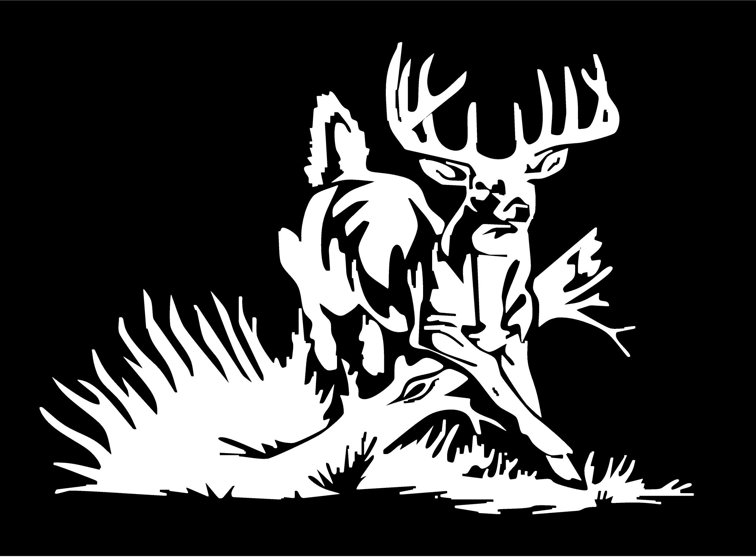 Whitetail Deer Decal Buck Jumping Log Contour Cut Vinyl Sticker - Etsy