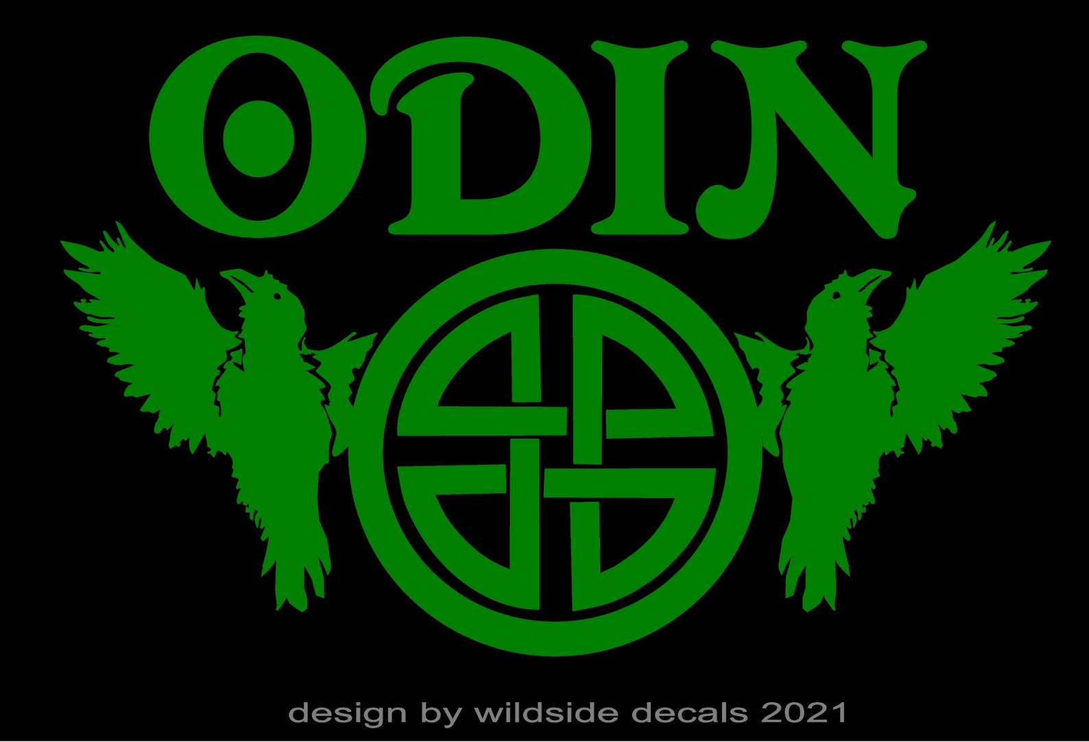 Odin Shield With Name and Ravens Decal Car Window Laptop Vinyl Nordic ...