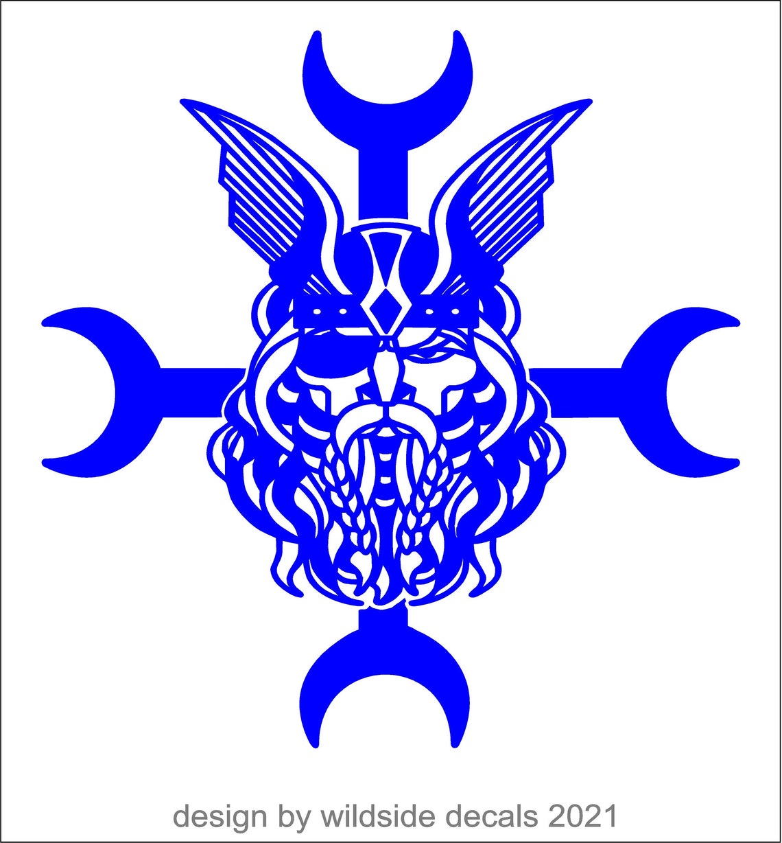 Odin Crest With Lunate Cross Decal Car Window Laptop Vinyl - Etsy
