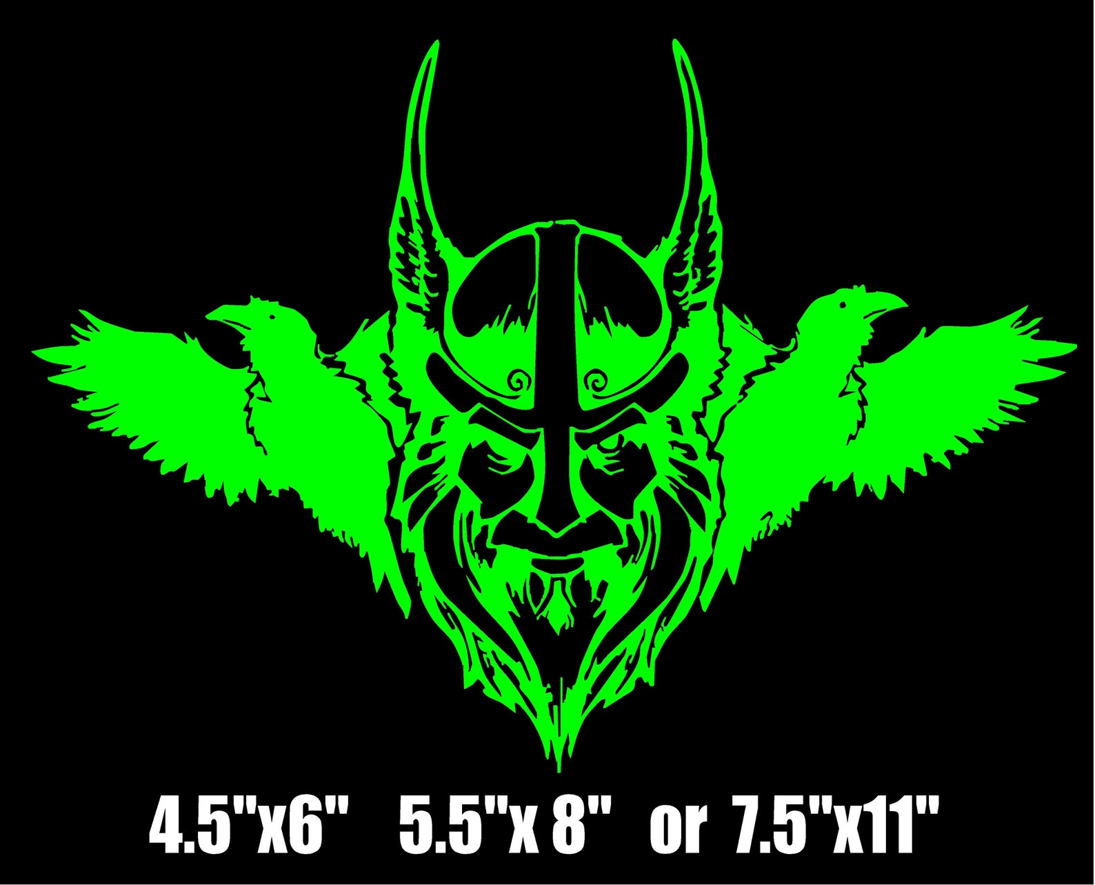 Odin With Ravens Decal Car Window Laptop Vinyl Nordic Norse Viking ...