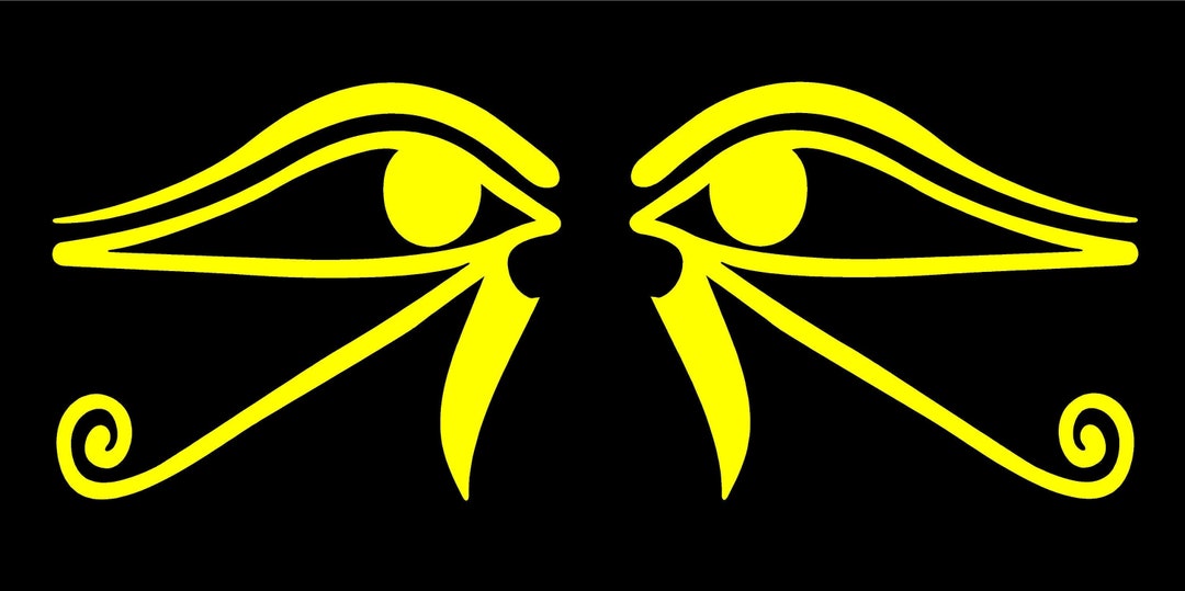 Egyptian Eyes Decal Horus and Ra Contour Cut Vinyl Sticker Set of Two ...