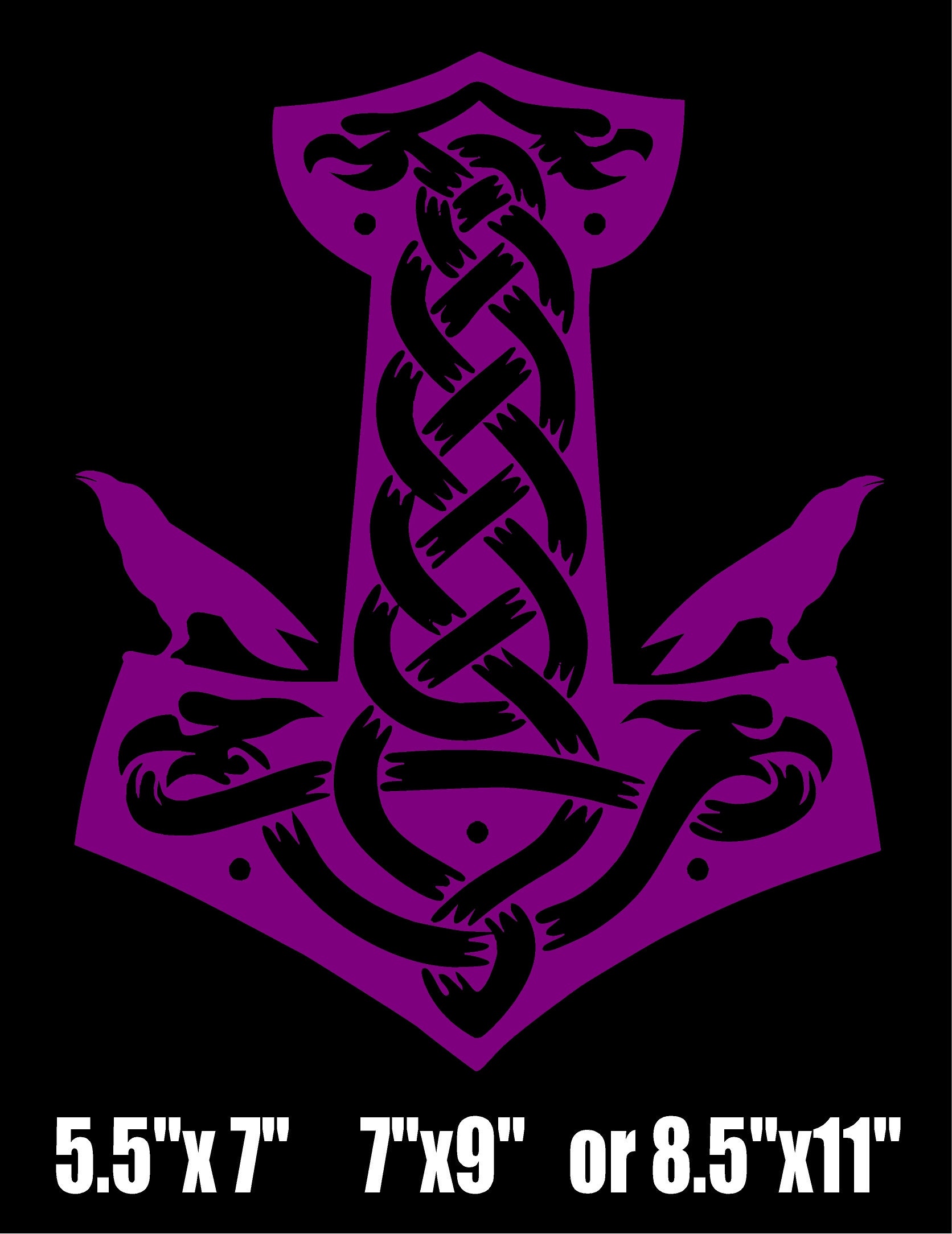 Thor's Hammer Decal Mjolnir Car Window Laptop Vinyl Nordic - Etsy