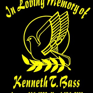Dove in Loving Memory of Vinyl Decal Custom Memorial Name and Dates ...
