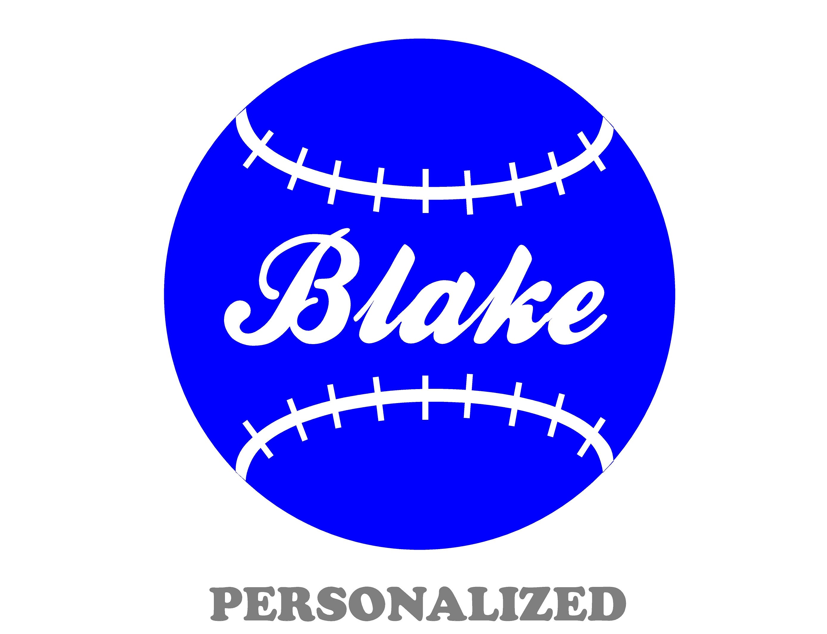 Personalized Baseball Decal Custom Name Vinyl Car Window Sports Sticker ...