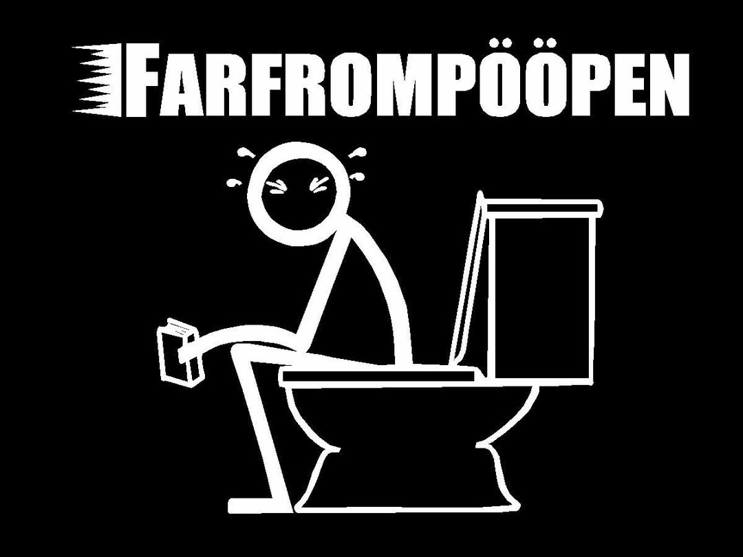 Farfrompoopen Decal Funny Stick Person Pooping Contour Cut - Etsy