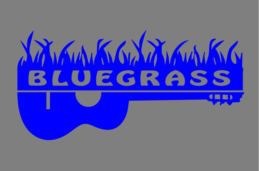 Bluegrass Guitar Decal Contour Cut Vinyl Country Music Sticker - Etsy