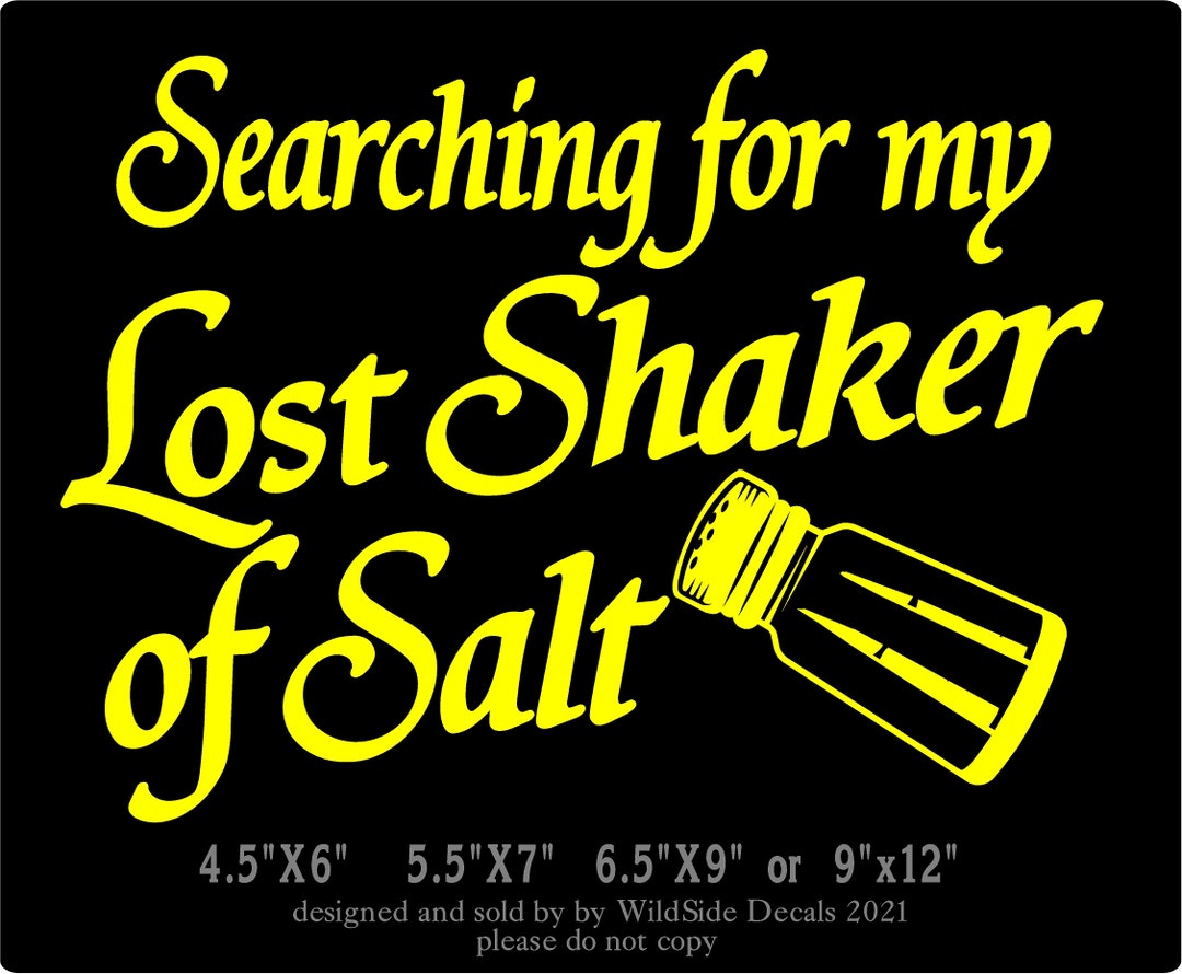 Searching for My Lost Shaker of Salt Decal - Jimmy Buffett Song Vinyl ...