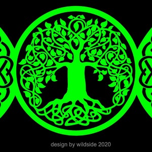 Triple Moon Goddess Decal With Tree of Life Wicca Pagan Witch Vinyl ...