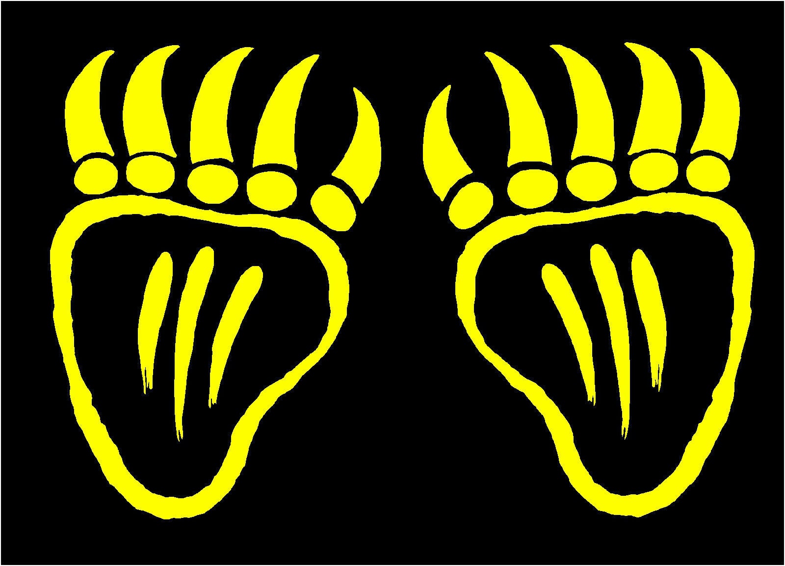 Bear Paw Decals Set of Two Vinyl Native American Mirrored Image Set ...