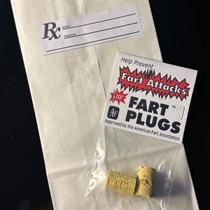 Fart Plugs With Prescription Bag Funny Gag Gifts Birthday Party ...