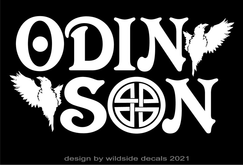 Odin Son With Shield and Ravens Decal Car Window Laptop Vinyl - Etsy