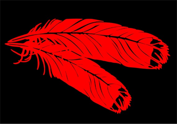 Feathers Decal Vinyl Native American Contour Cut Sticker | Etsy
