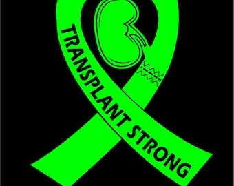 Kidney Transplant Warrior Decal Organ Transplant Ribbon Contour Cut ...