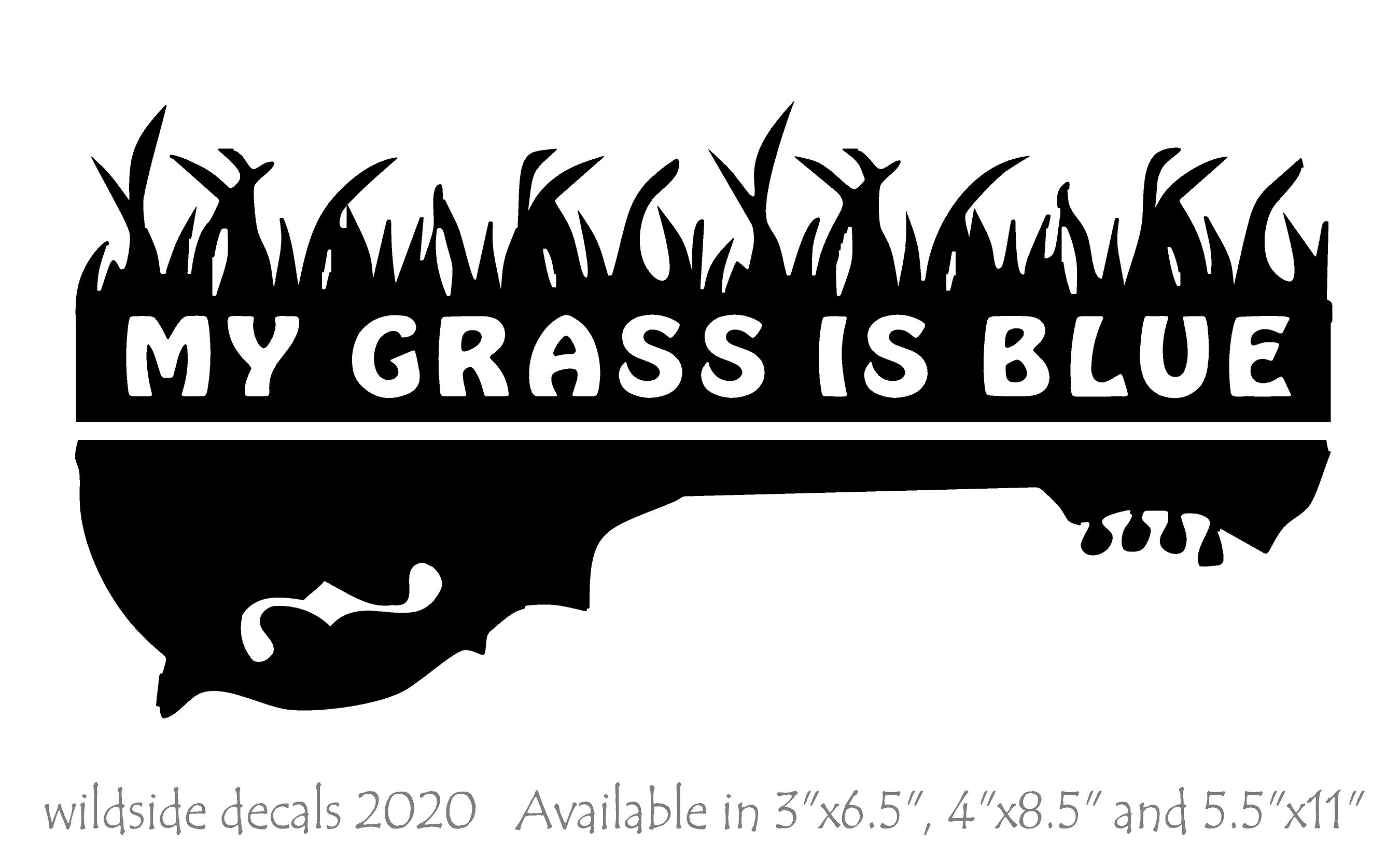 My Grass is Blue Decal Bluegrass Mandolin Contour Cut Vinyl Sticker - Etsy