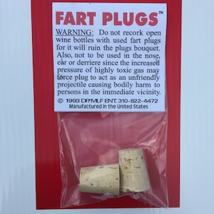 Fart Plugs With Prescription Bag Funny Gag Gifts Birthday Party ...