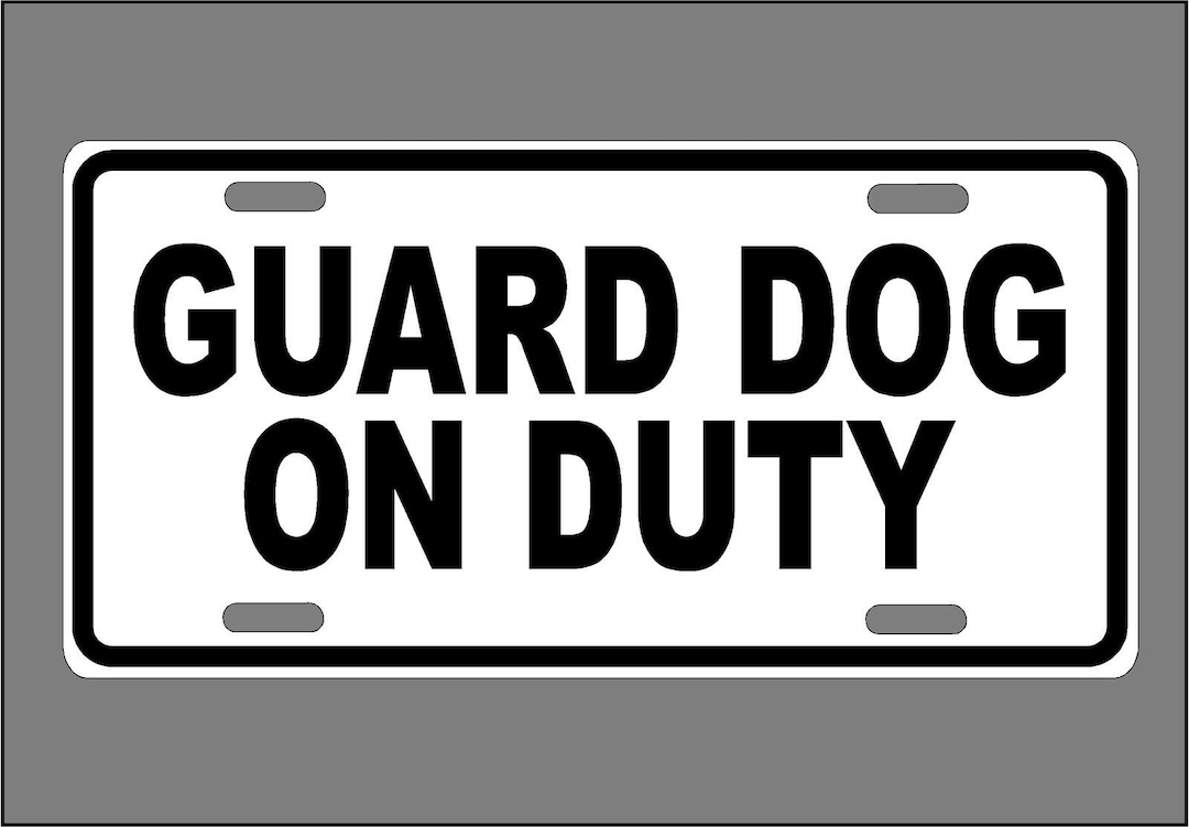 Guard Dog on Duty Metal Sign Fence Plate Plaque Home Decor - Etsy