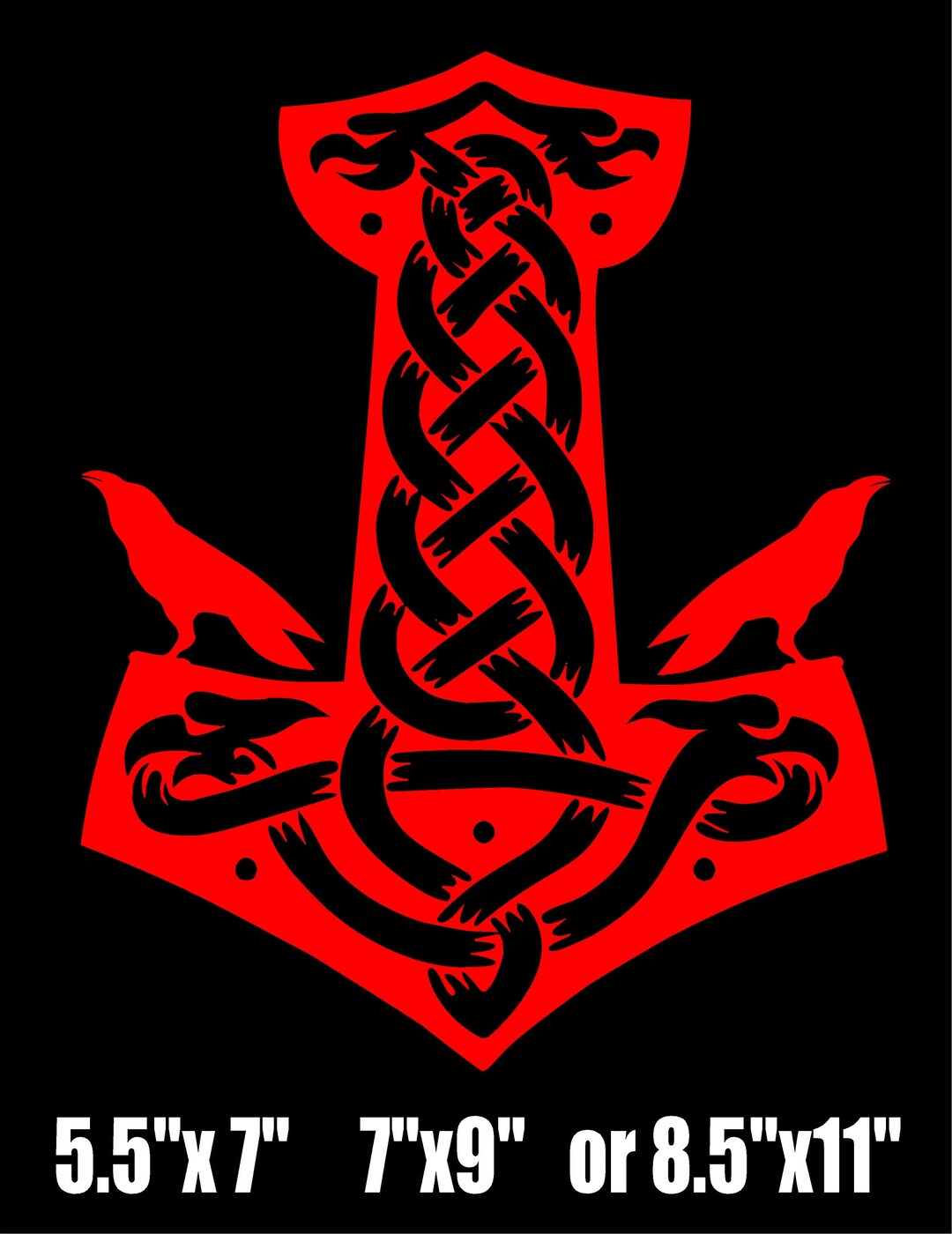 Thor's Hammer Decal Mjolnir Car Window Laptop Vinyl Nordic Viking ...