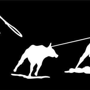 Team Roping Vinyl Decals Rodeo Horse Calf Contour Cut Sticker - Etsy