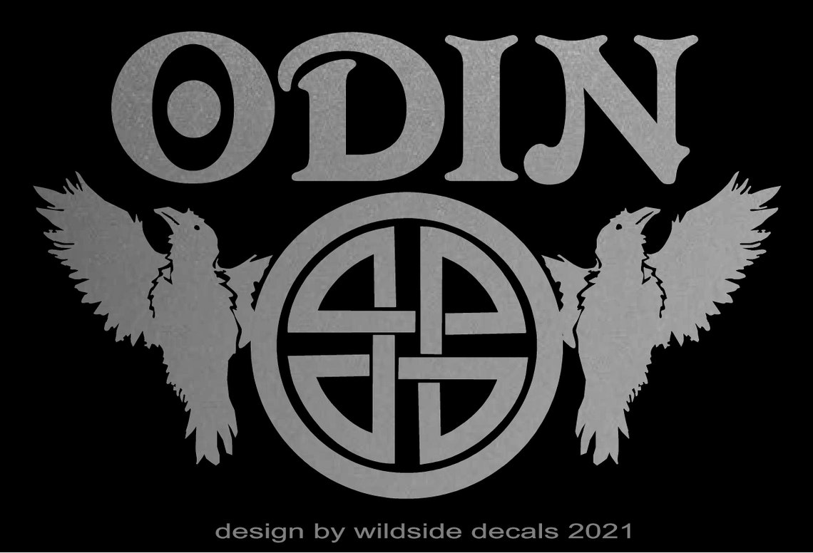 Odin Shield With Name and Ravens Decal Car Window Laptop Vinyl Nordic ...