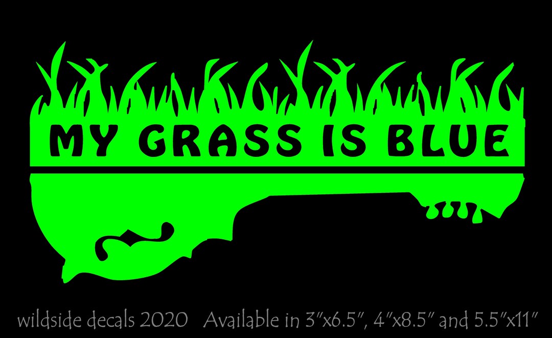 My Grass is Blue Decal Bluegrass Mandolin Contour Cut Vinyl Sticker - Etsy