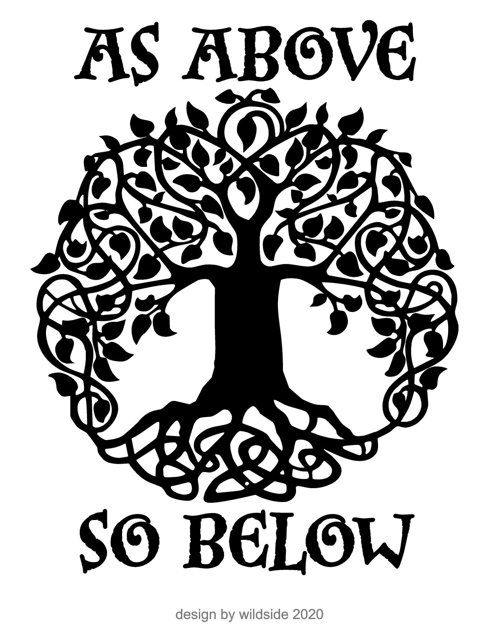 As Above so Below Vinyl Decal Tree of Life Car Window Laptop - Etsy