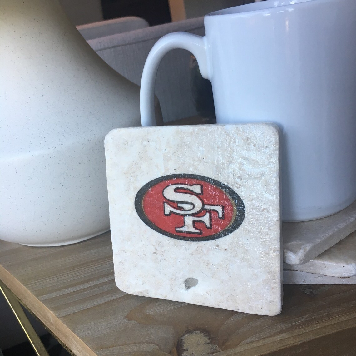 San Francisco 49ers Stone Coasters set of 4 Natural Stone | Etsy