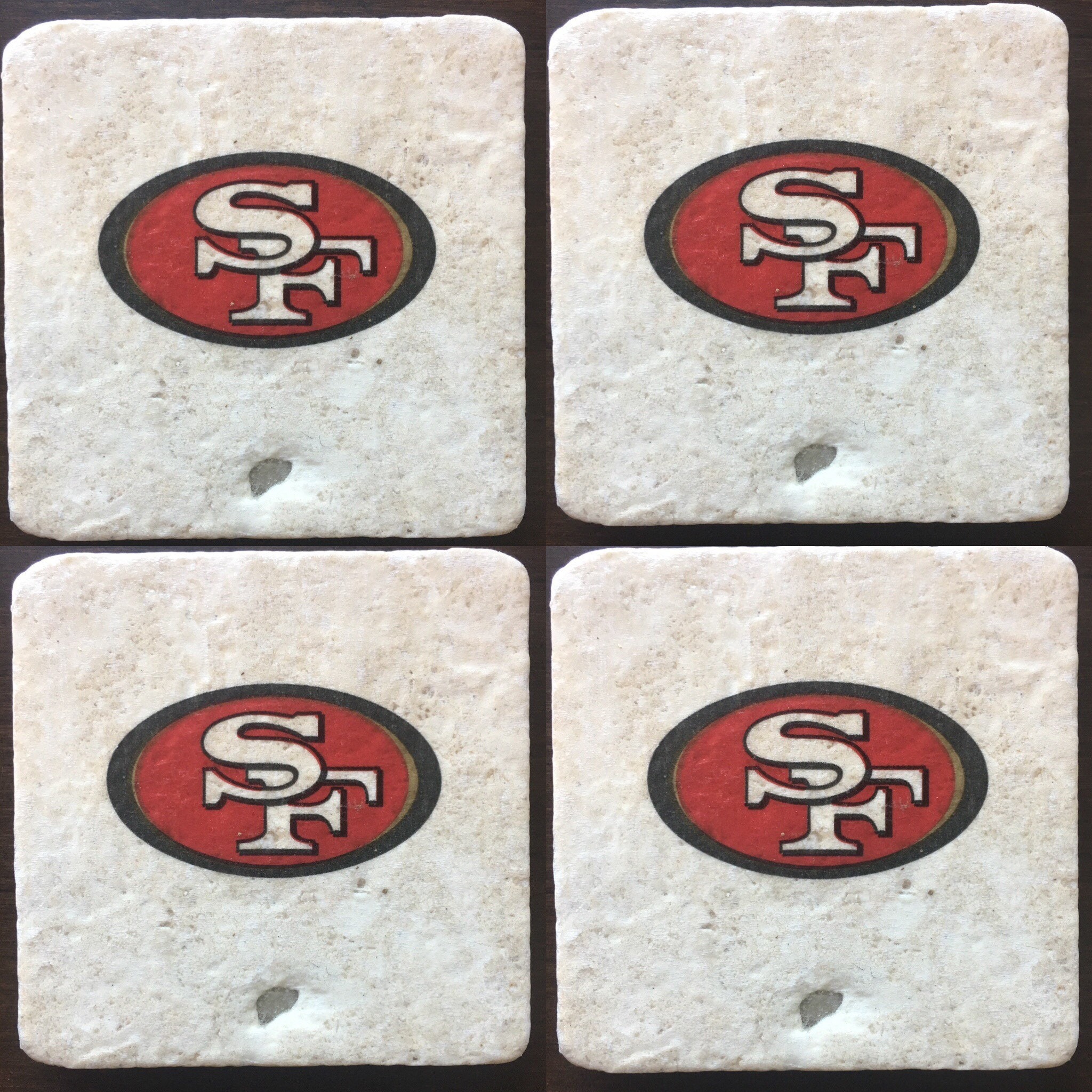 San Francisco 49ers Stone Coasters set of 4 Natural Stone | Etsy
