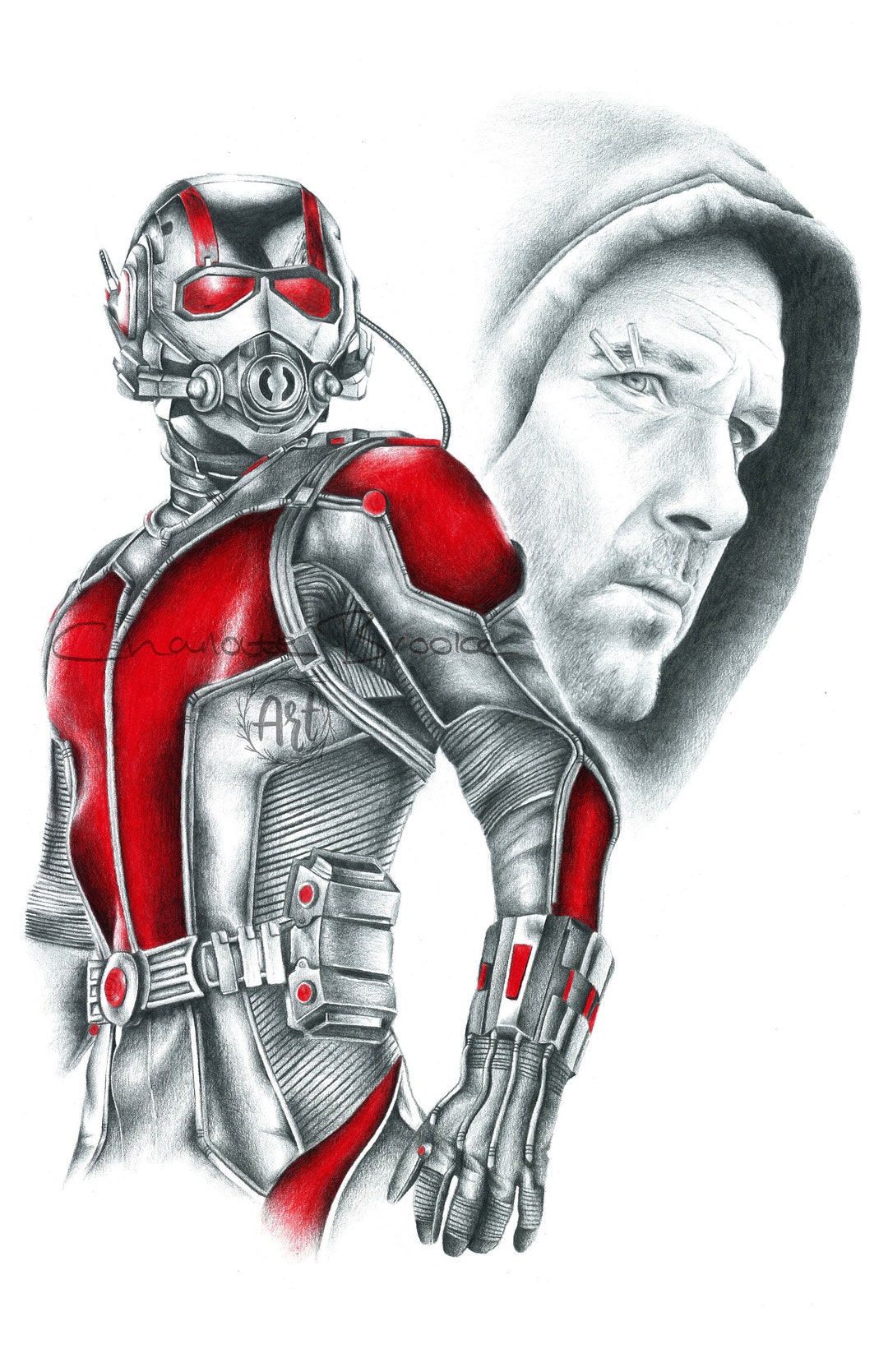 Ant-man Pencil Portrait Drawing Print - Etsy UK