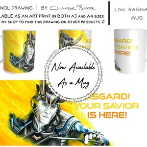 Loki: Ragnarok Pencil and Watercolour Portrait Drawing Print - Etsy