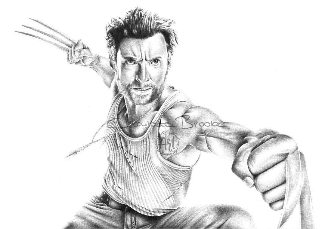 Wolverine Pencil Portrait Drawing Print - Etsy