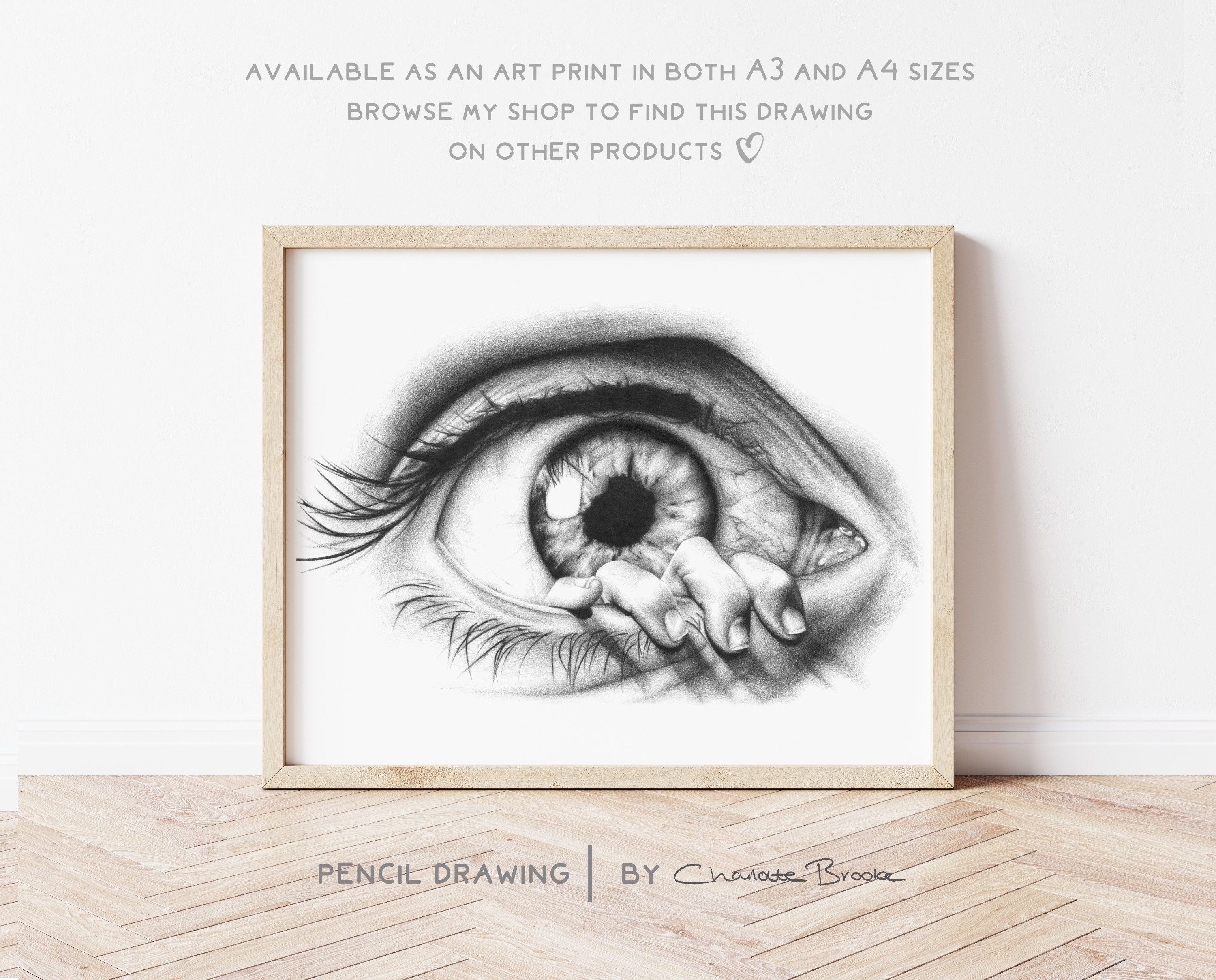 The Eye Pencil Drawing Print | Etsy