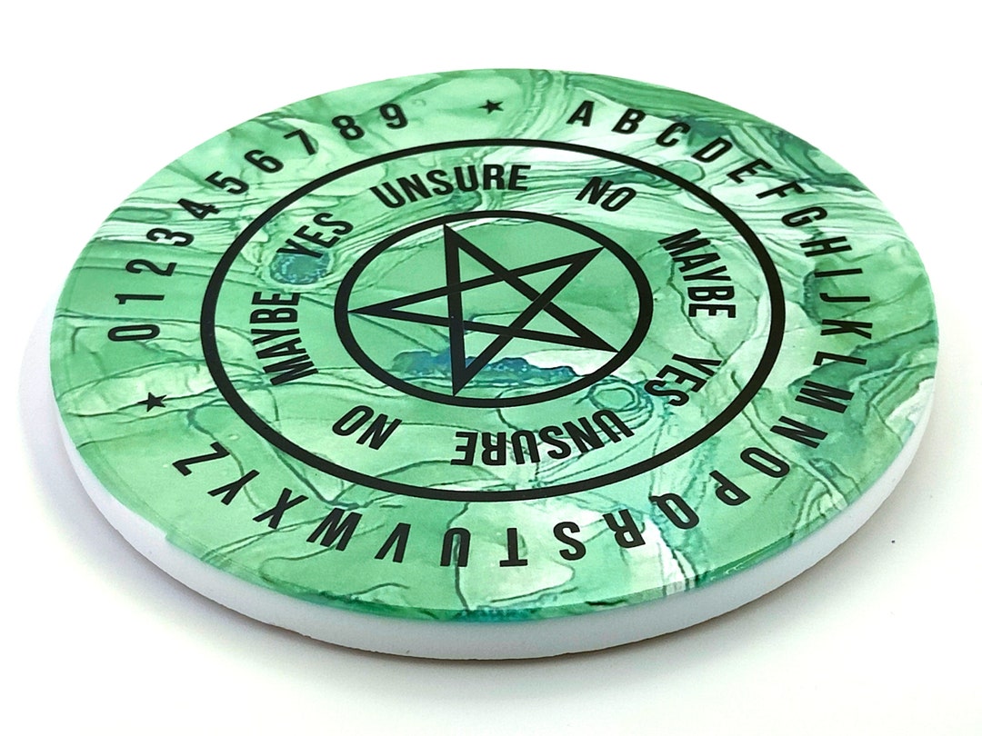 Green Pentagram Pendulum Board With Full Alphabet - Etsy