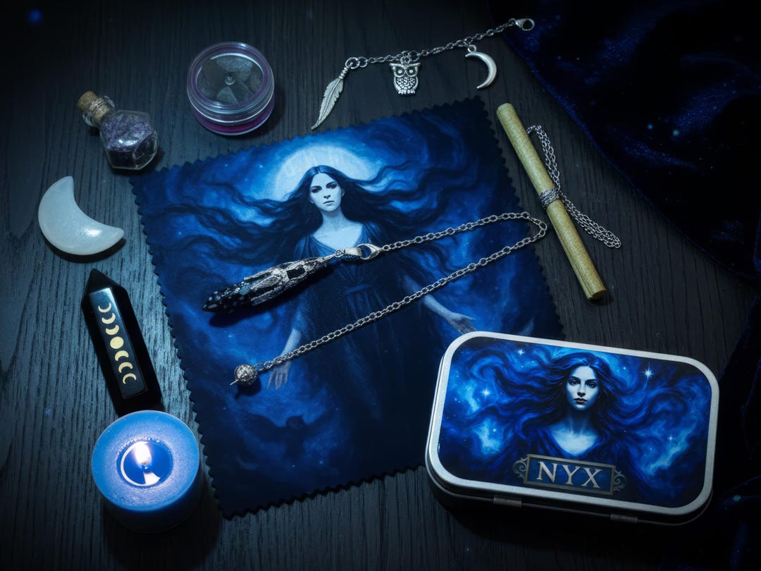 Nyx Altar Kit | Portable Primordial Goddess of Night | Pagan Travel ...