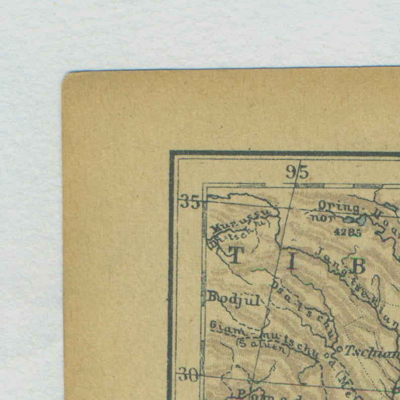 1943 Vintage East Asia Map - Etsy