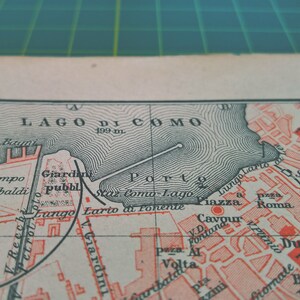 1892 Vintage Map of Como - Etsy