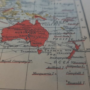 1907 Vintage World Map - Etsy