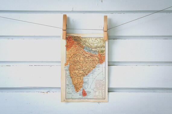 1956 Vintage Map of India - Etsy