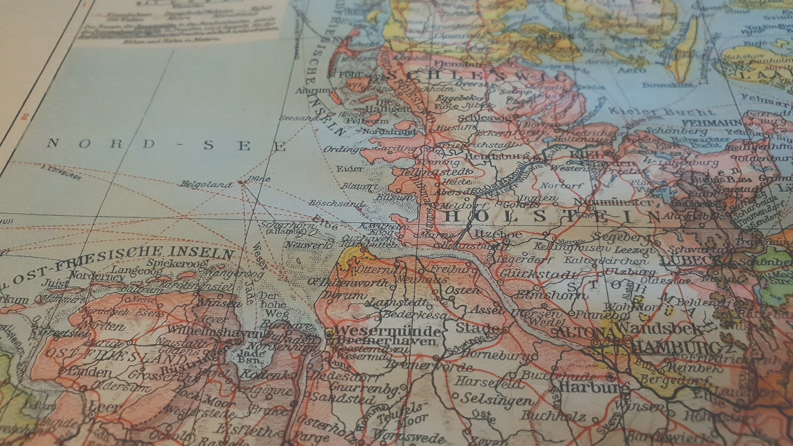 1932 Vintage Northwest Germany Map - Etsy