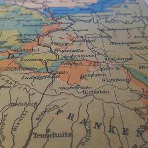 1890 Vintage Geological Map of Thuringia - Etsy