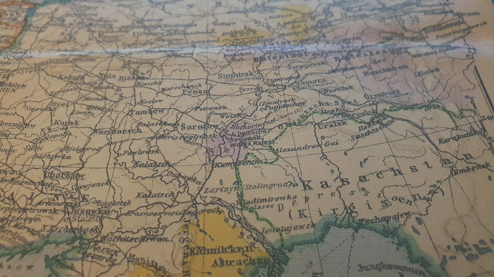 1943 Vintage Map of Russia - Etsy