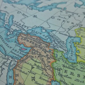 1910s Vintage Map of Asia - Etsy