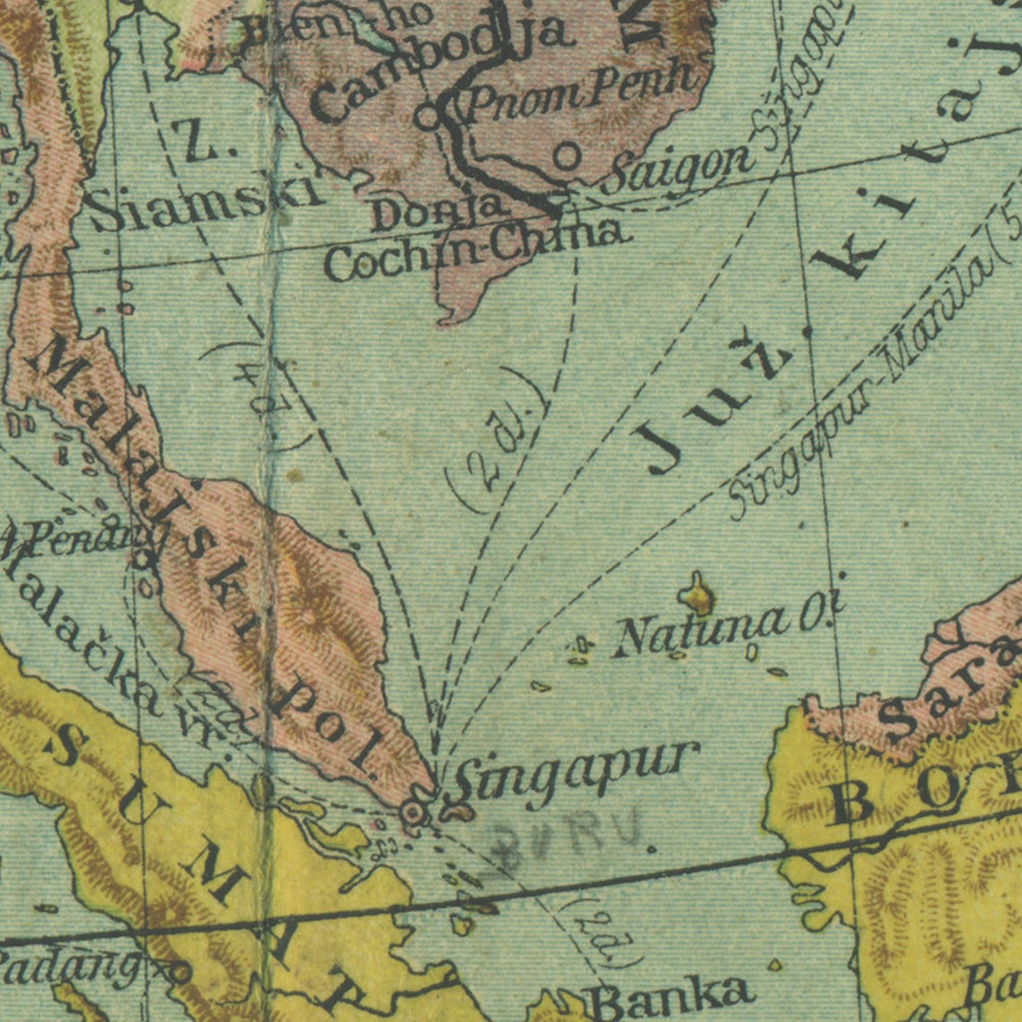 1930s Vintage Map of Asia - Etsy