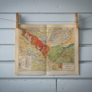 1890 Vintage Geological Map of Thuringia - Etsy
