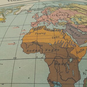 1900s Vintage World Population Map - Etsy