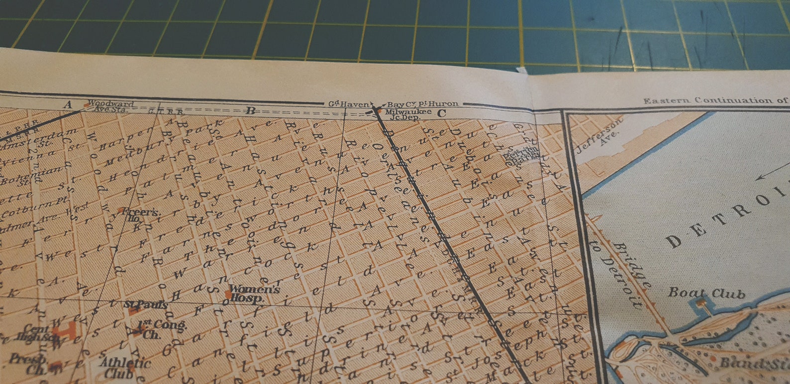 1904 Vintage Map of Detroit - Etsy