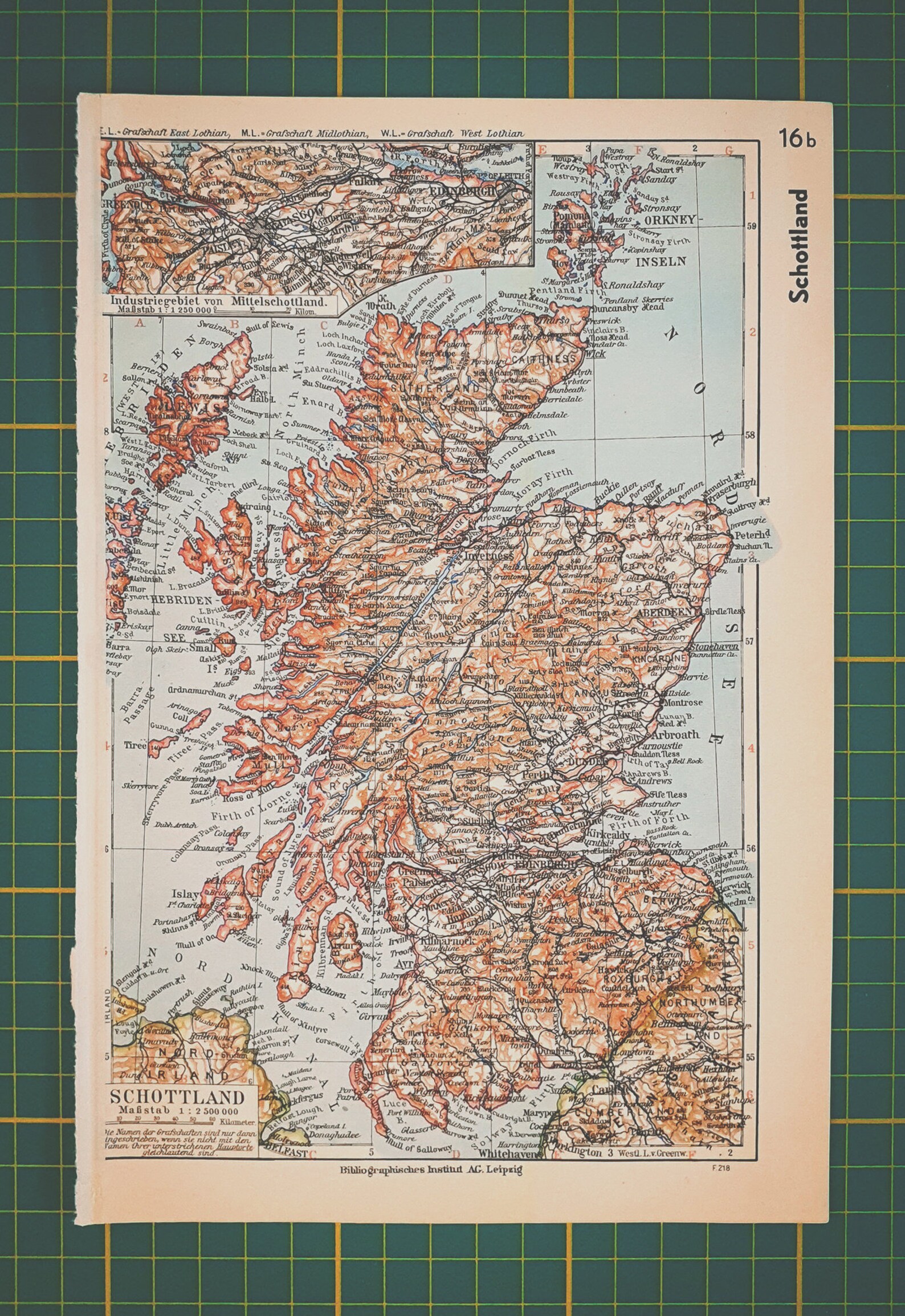 1936 Vintage Scotland Map - Etsy
